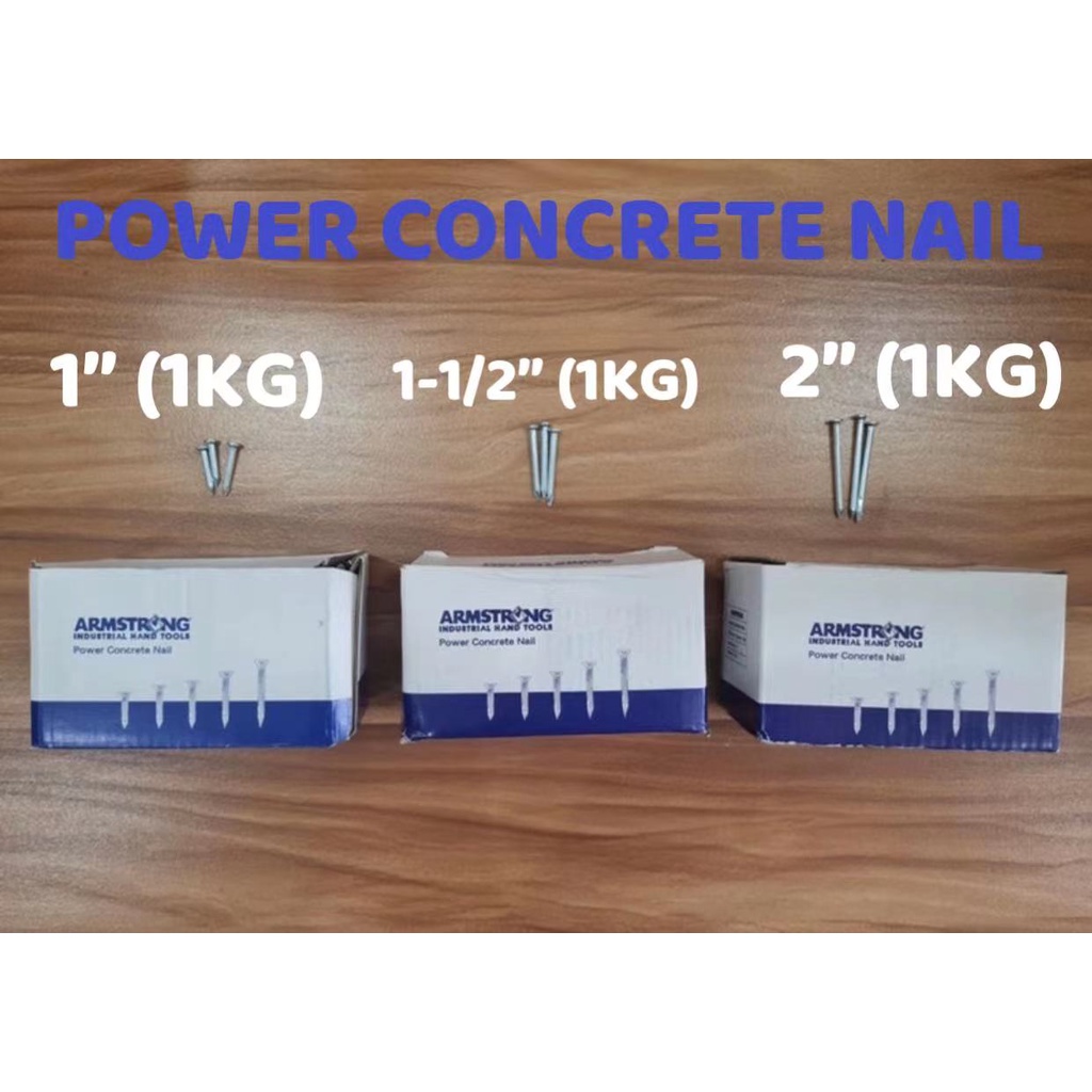 Power Concrete Nail 1 KILO BOX / SLIM NAIL 1" 1-1/2" 2" | Shopee ...