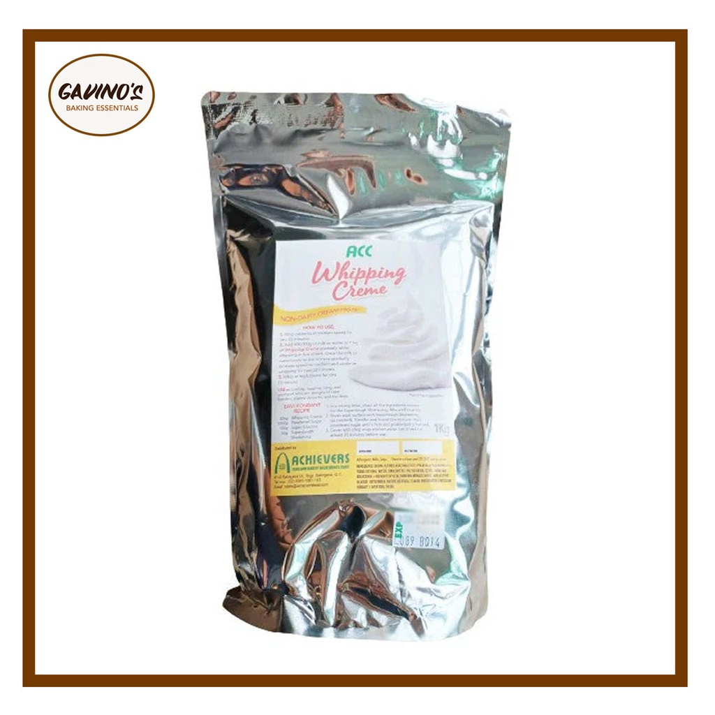 Gavinos ACC Whipping cream 1kg or cake base icing topping borders ...
