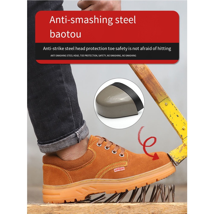 Steel toe shoes, safety shoes men, anti-smashing and anti-piercing ...