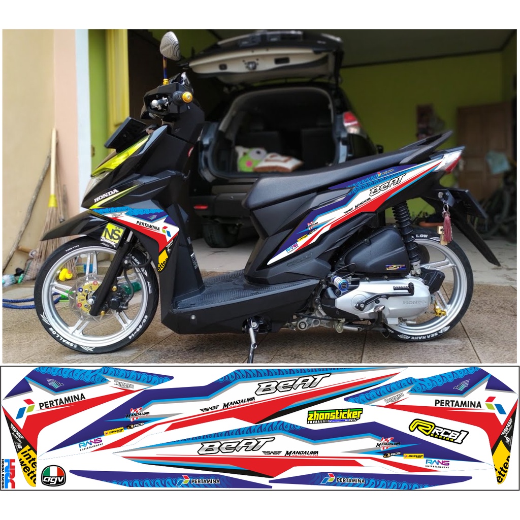 Striping variations of honda beat new esp 2016-2019 pertamina mandalika ...