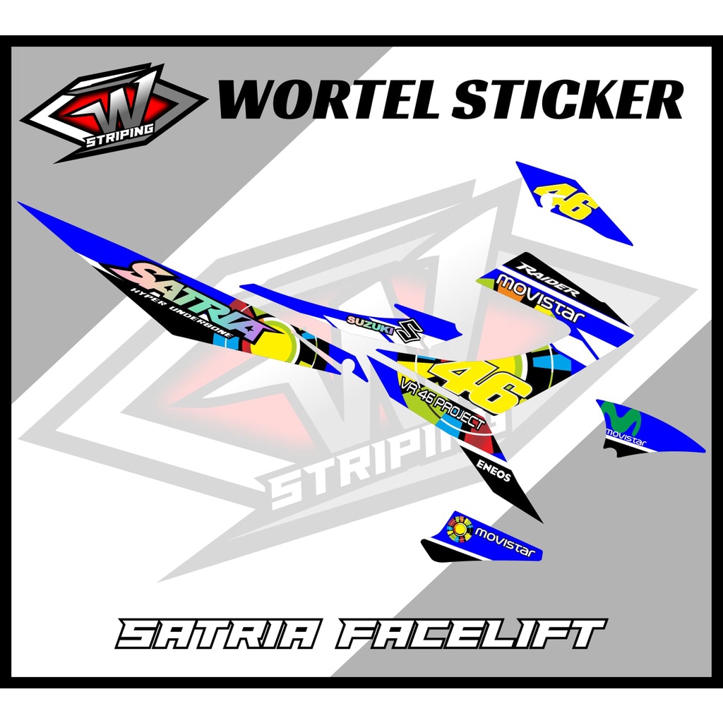 Satria FU Facelift-Decal Striping Satria FU Facelift Movister Hologram ...