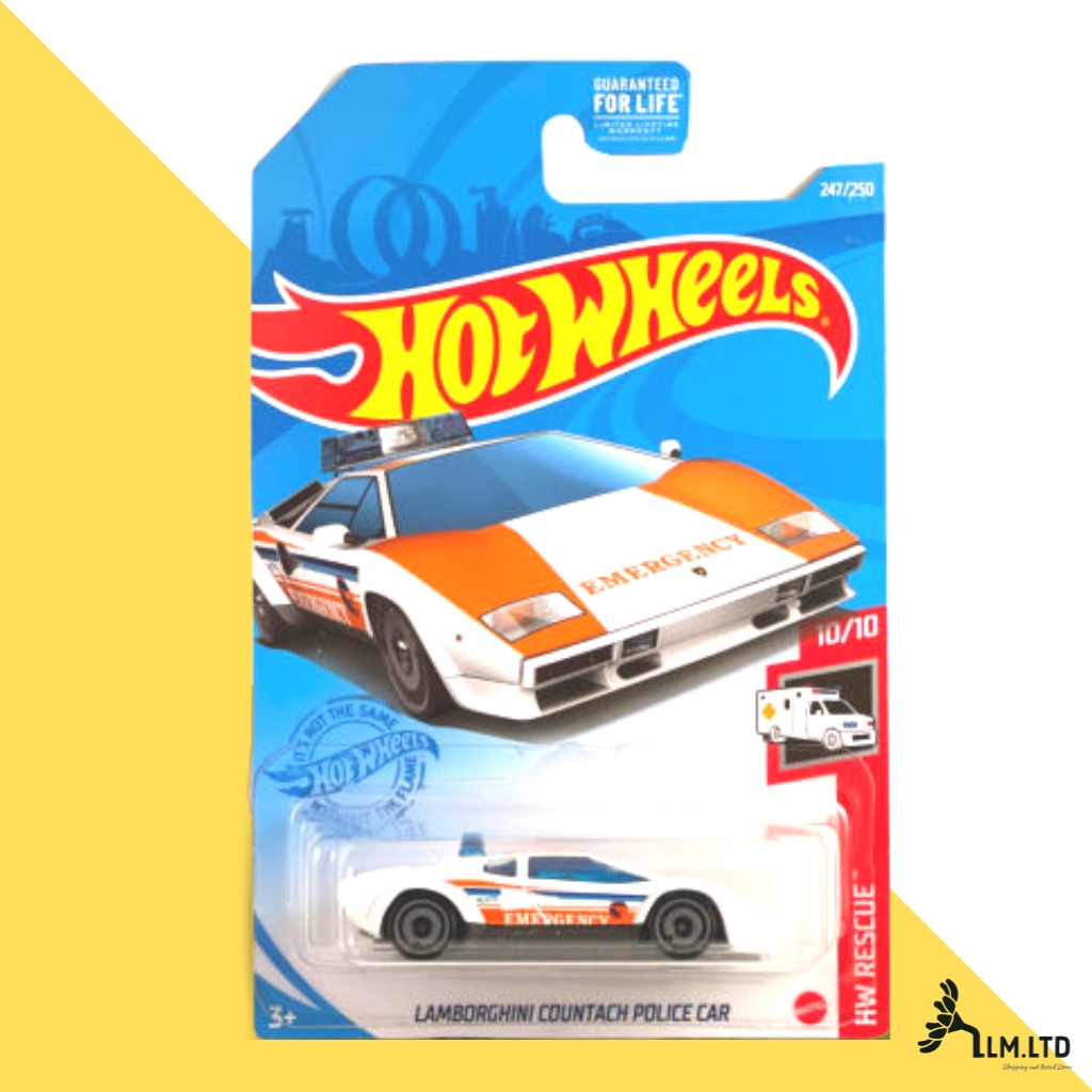 Hotwheels: HW Rescue Treasure Hunt Series (Silver) Lamborghini Countach ...