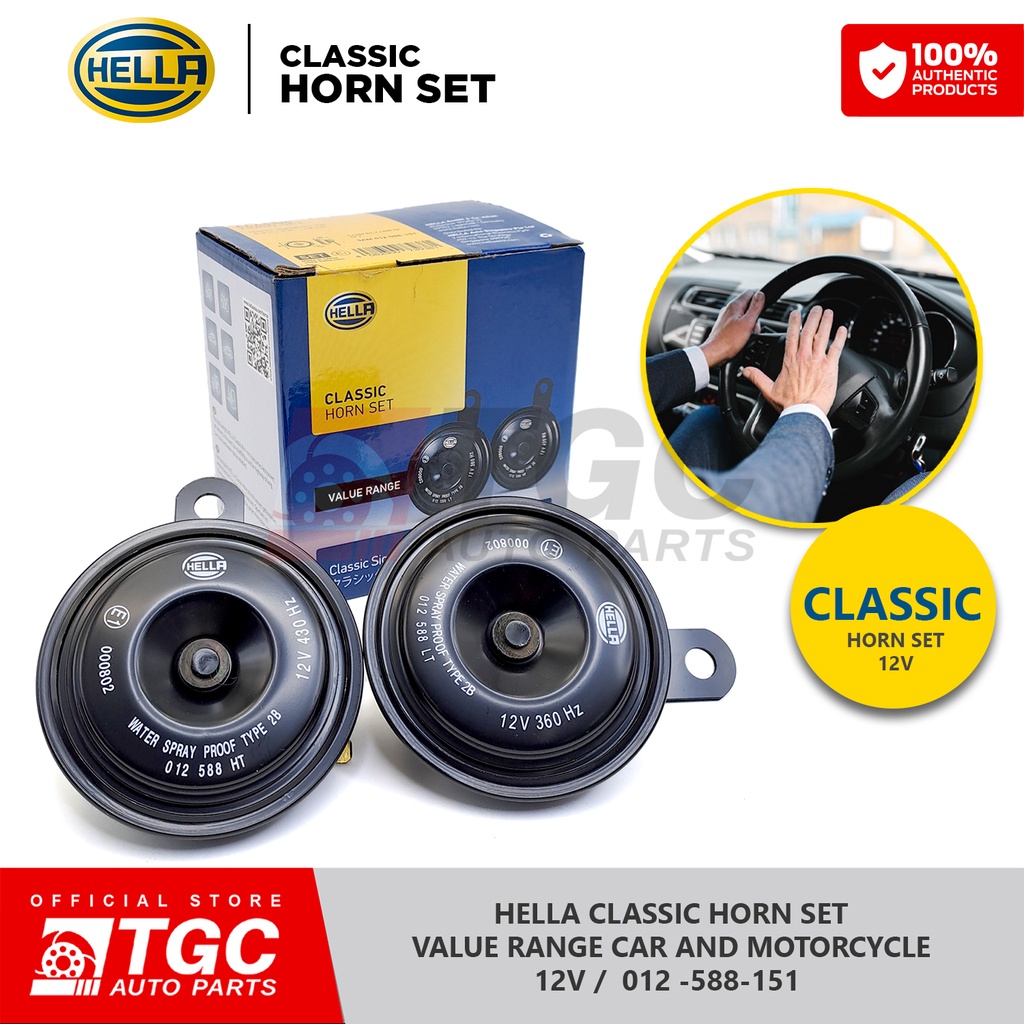 Hella Classic Horn Set / Value Range Car and Motorcycle Horn 3AM 12v ...