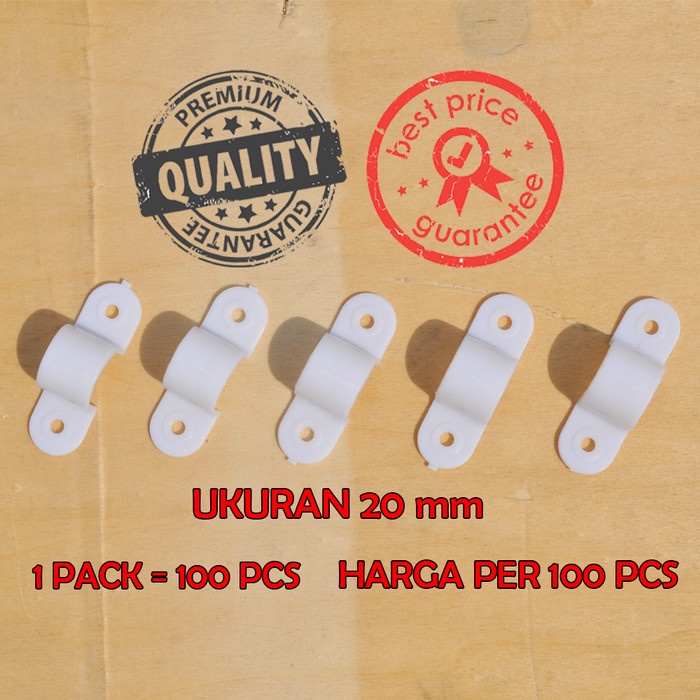 PUTIH Omega White Electrical Conduit Pvc Pipe Clamps Gradeori Clipsal ...