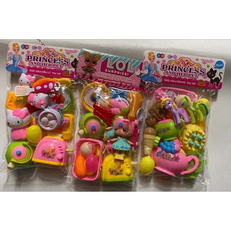 Character Mini Kitchen Set for Kids Girls Toys LOL My Little Pony Hello ...