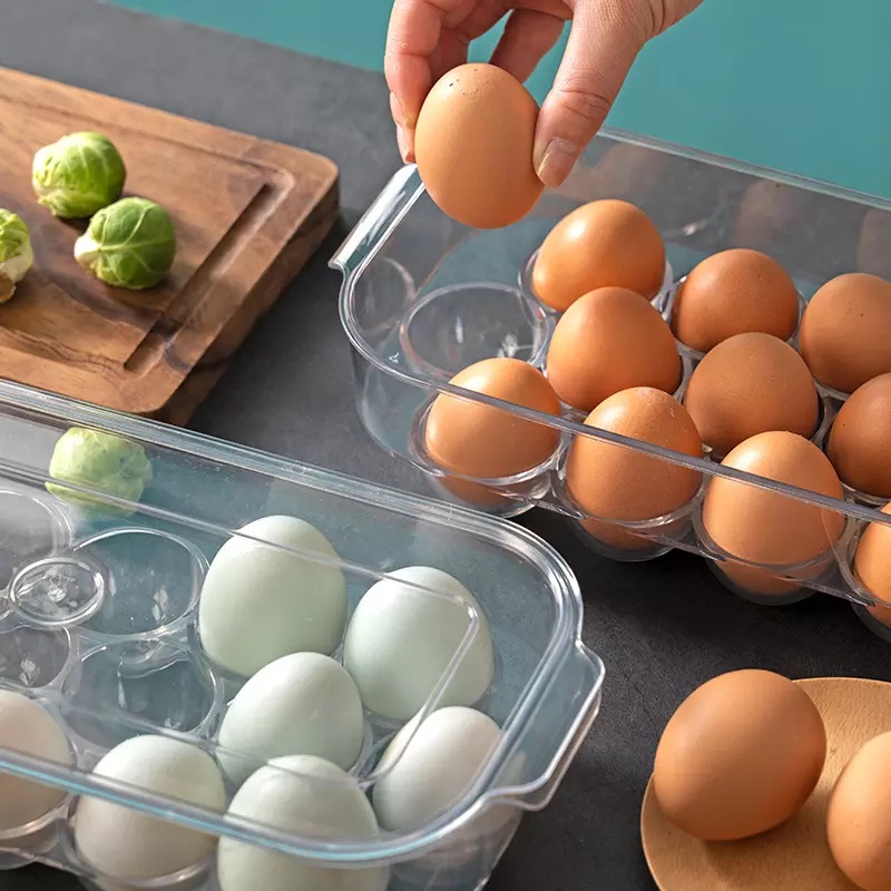 Kitchen Food Preservation Egg Storage Box 16 Compartments With Lid ...