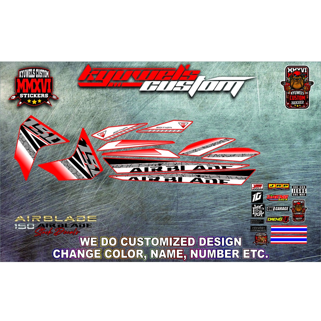 AIR BLADE STOCK DECALS | Shopee Philippines