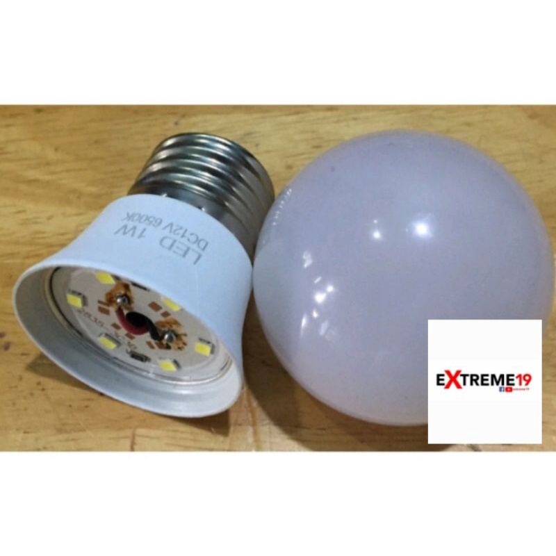 LED Energy Saver Bulb (DC 12 volts 1 Watt and 3 Watts) Solar Panel Set ...