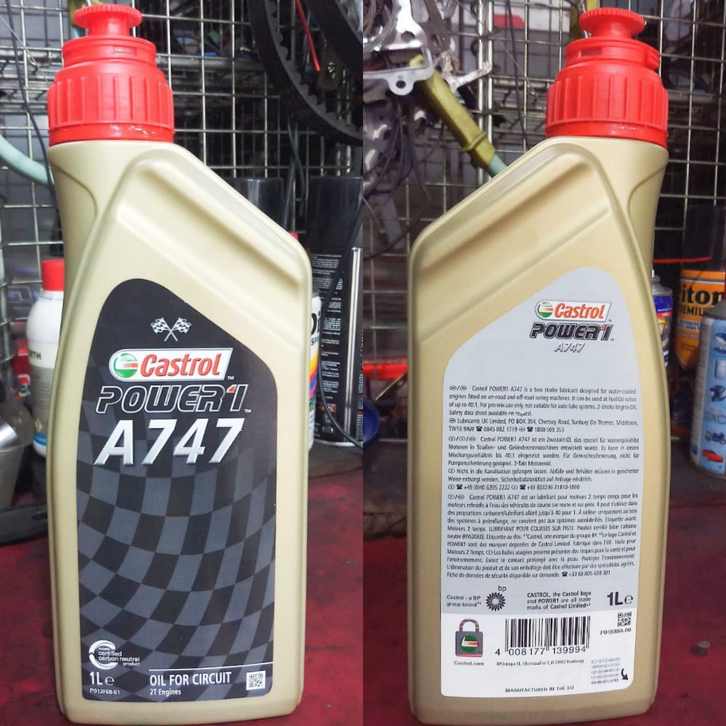 Original Castrol A747 1L 2 stroke racing side oil | Shopee Philippines