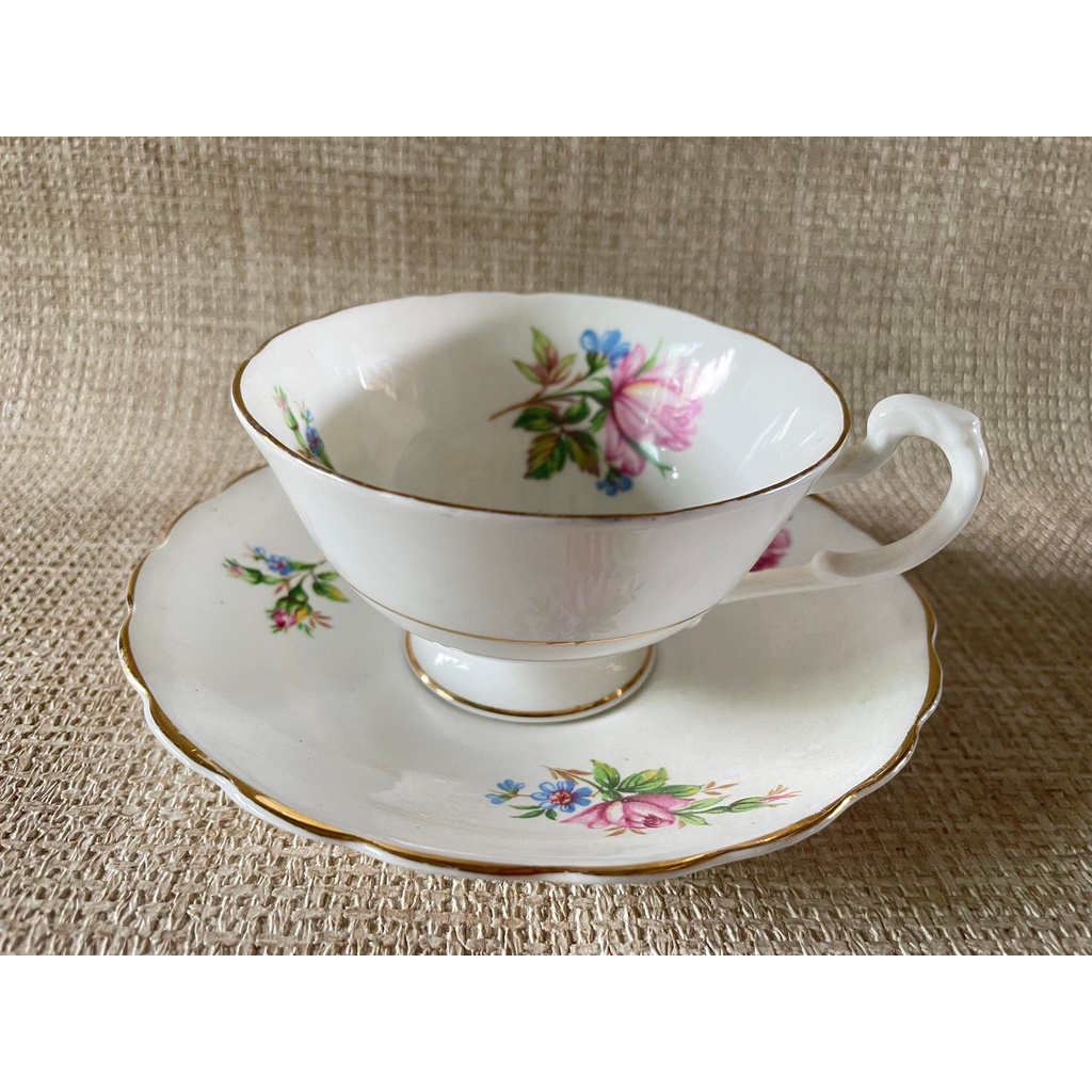 Crownford Fine Bone China Cup and Saucer Made in England | Shopee ...