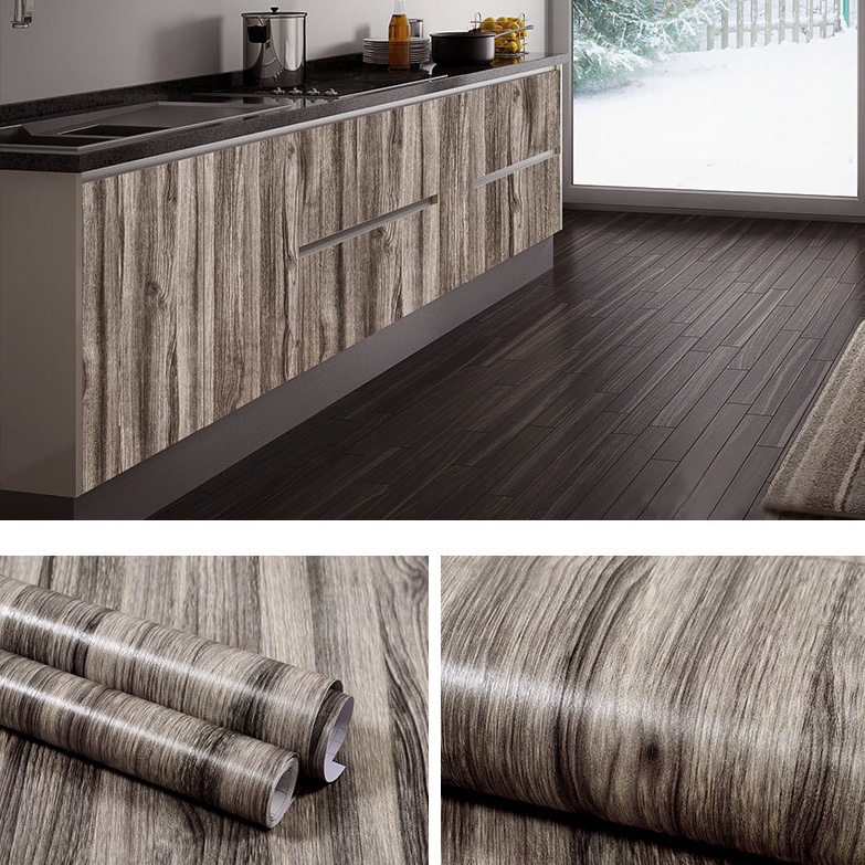 Wood grain sticker/thickened self adhesive cabinet wallpaper/PVC ...