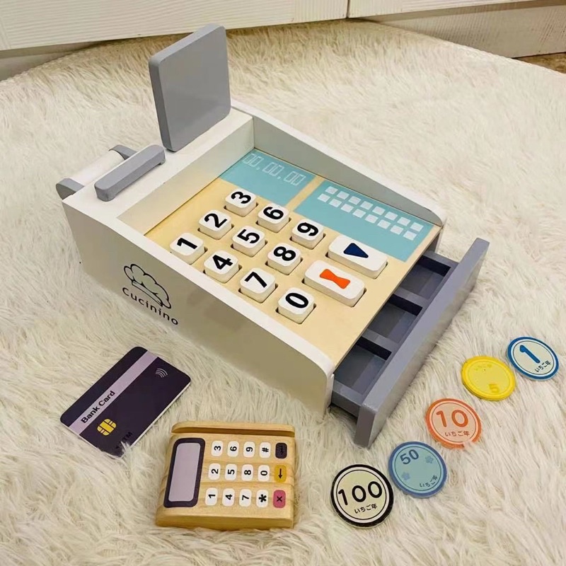 wooden cashier toy cicinino | Shopee Philippines