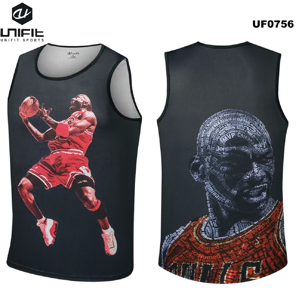 UNIFIT Men's Dri-Fit Jersy Sando Sports Training Jogging Fitness UF0756 ...