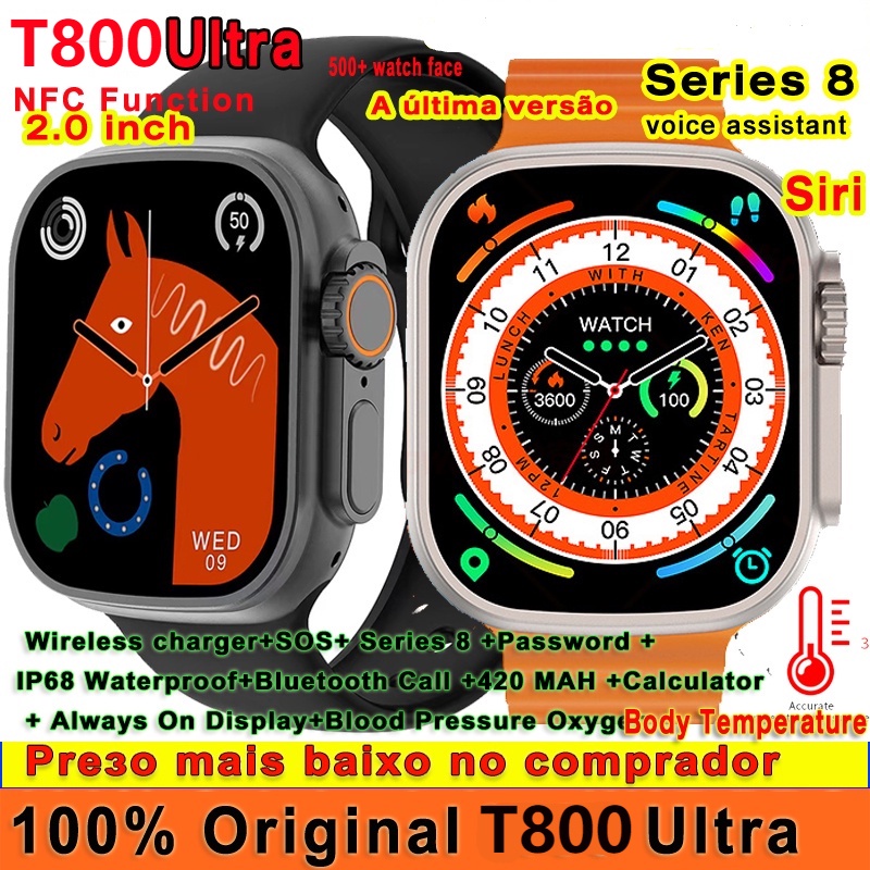 Original iwo T800 Super Smart Watch Series 49MM Bluetooth Call | Shopee ...