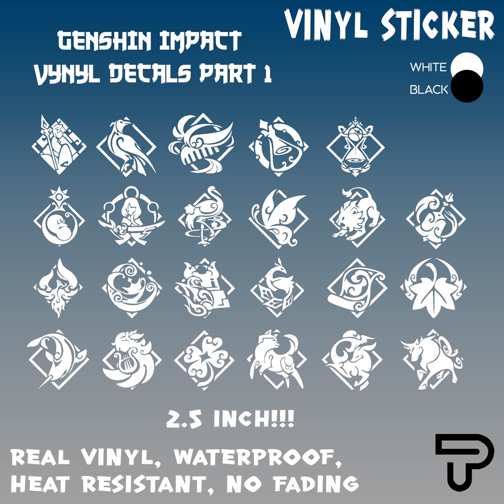 Genshin Impact Constellations | Decals | Anime Vinyl Stickers ...