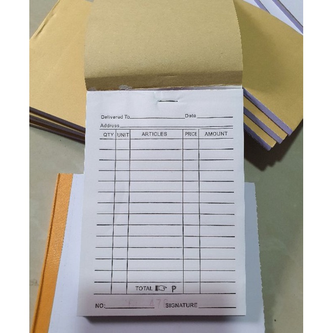 Receipt 50 pages 25x2 duplicate carbonized | Shopee Philippines