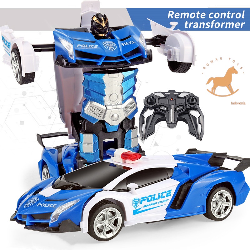 Kids Toys Remote Control Rc Transformer 1:20 Robot Car | Shopee Philippines