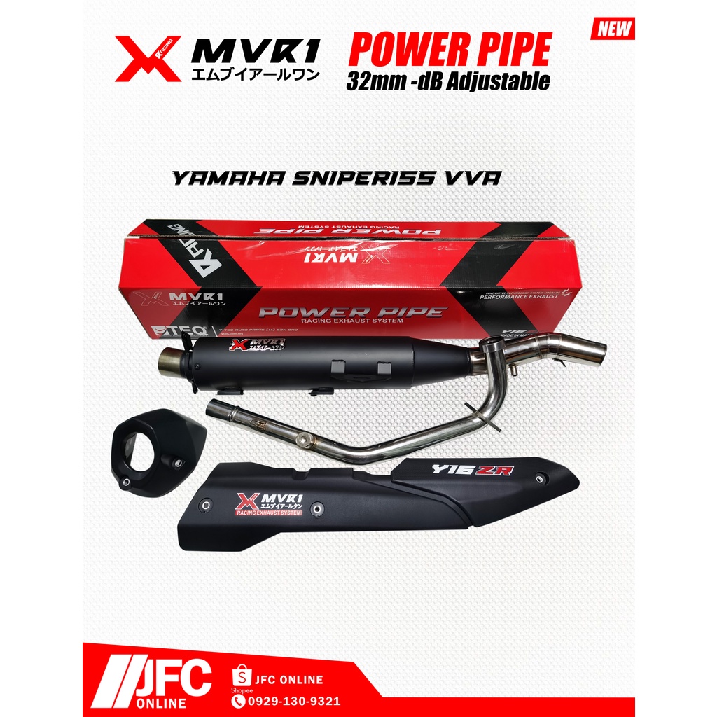 MVR1 Power Pipe Adjustable with Muffler Cover Sniper155 | Shopee ...
