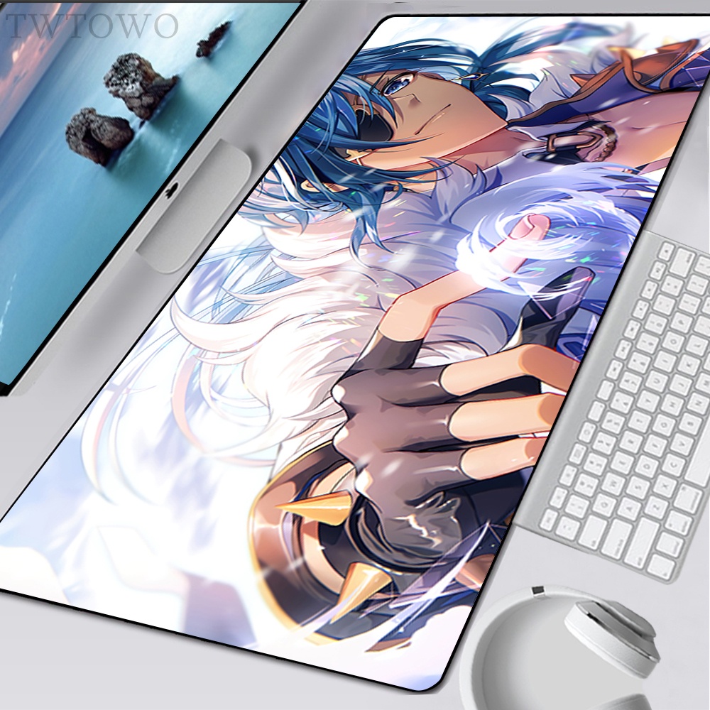 Mouse Pad Gamer XXL HD Mouse Mat Desk Mats Genshin Impact Kaeya Diluc ...