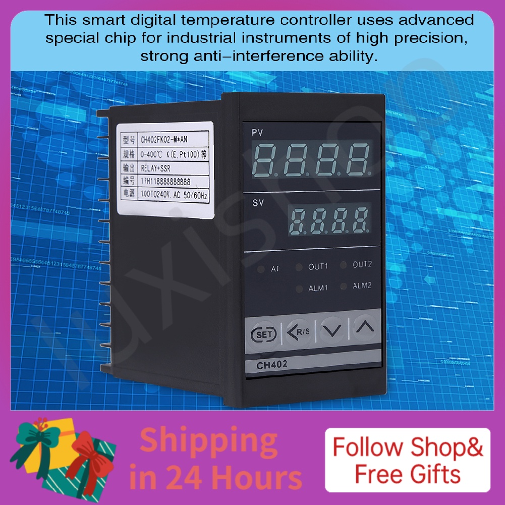 [Ready Stock] Temperature Controller CH402 High Precision Smart PID Thermostat Relay TC/RTD ...