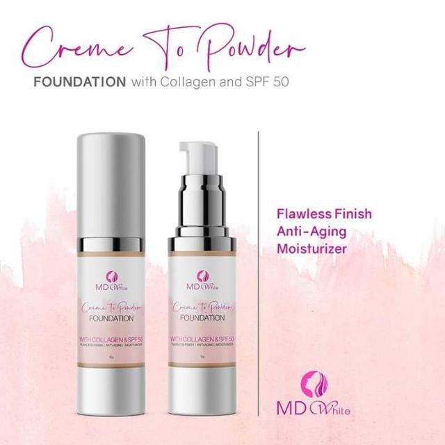 MD White Flawless Finish Airless Foundation | Shopee Philippines
