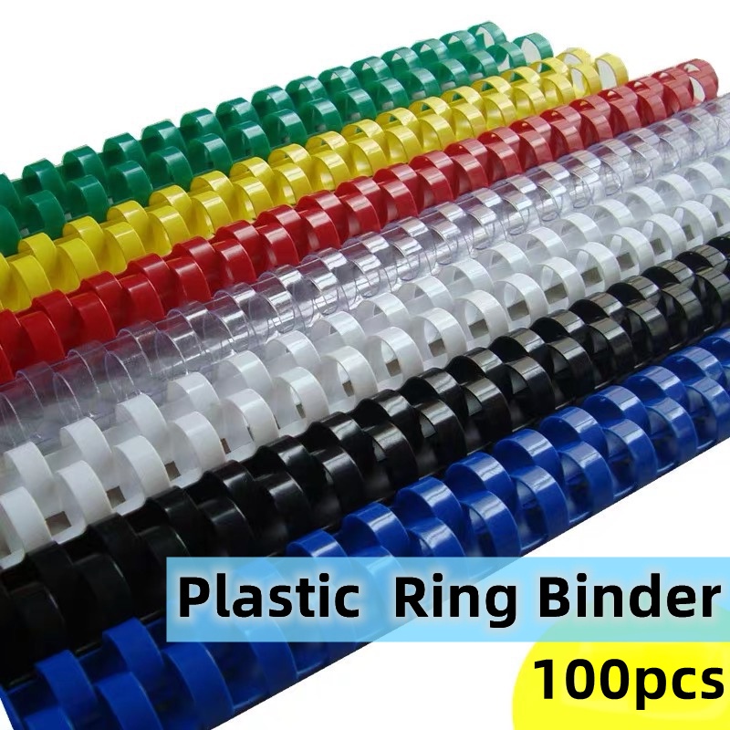 100pcs Plastic Comb Binder Rings A4 Size PVC 21Holes | Shopee Philippines