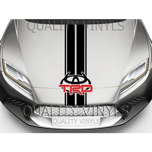 TOYOTA TRD HOOD RACING STRIPES GRAPHIC DECAL STICKERS | Shopee Philippines