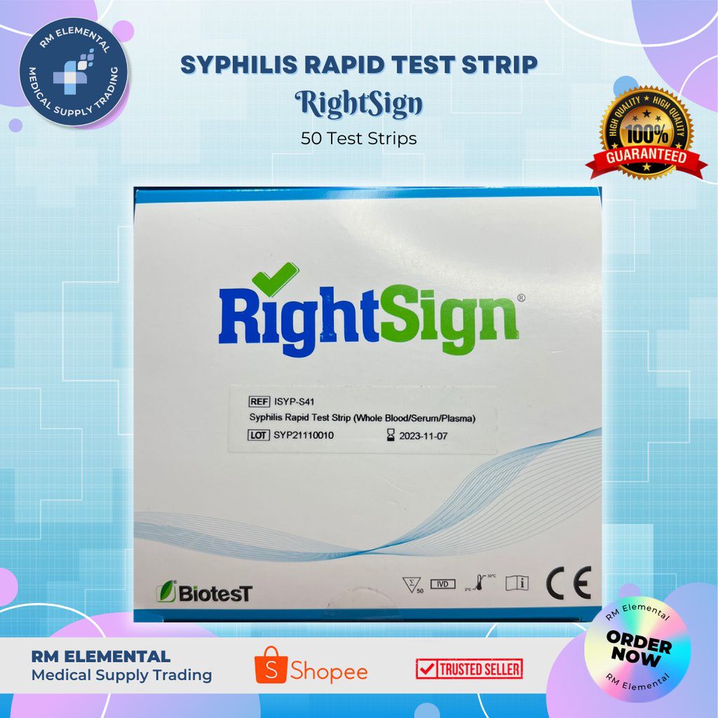 Syphilis Test Strips RIGHT SIGN 50 pcs per Box | Shopee Philippines