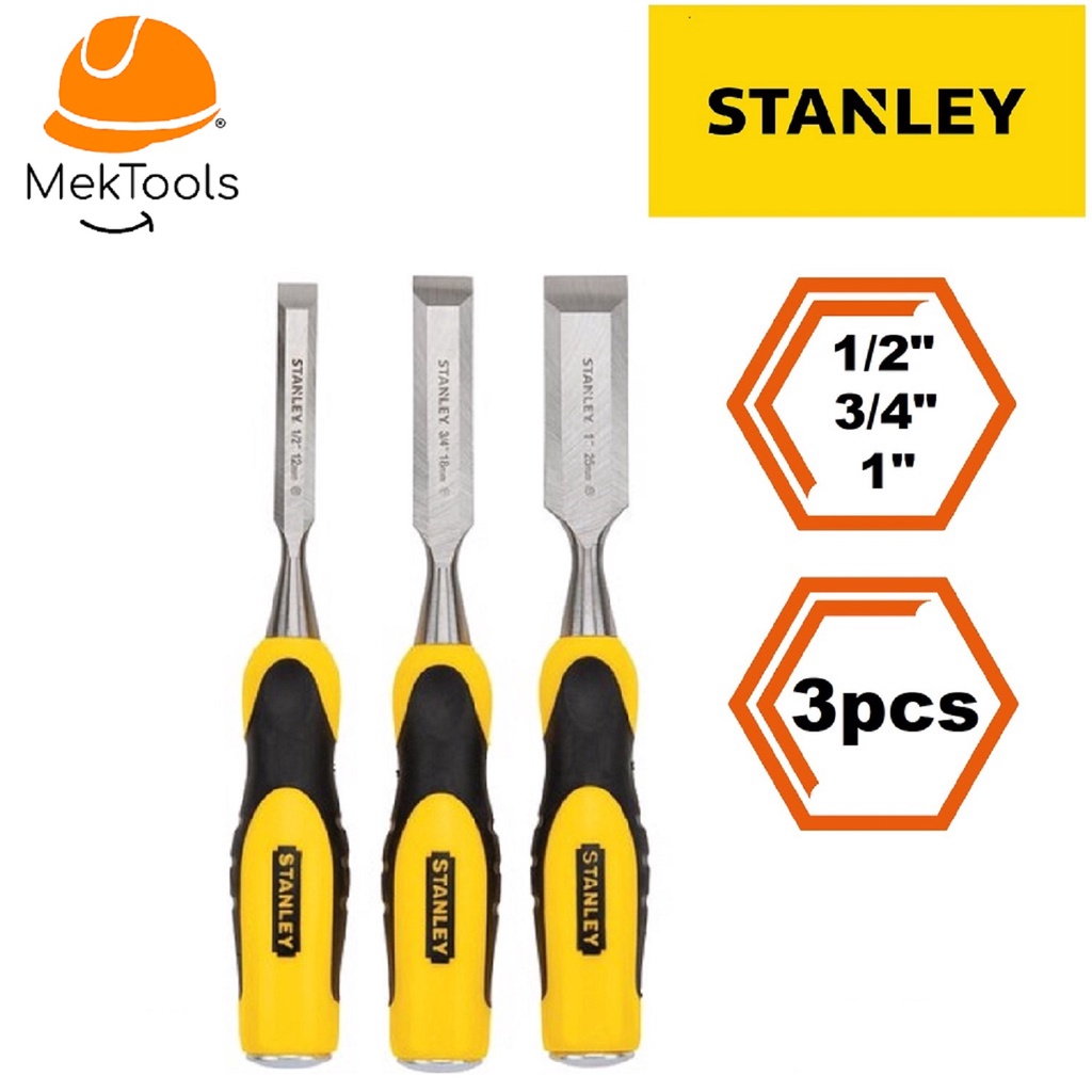 Stanley Wood Chisel set 3pc (1/2",3/4",1") | Shopee Philippines
