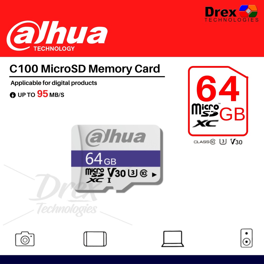 Dahua 64GB Micro SD Card C100 Micro SD Memory Card 64GB | Shopee Philippines