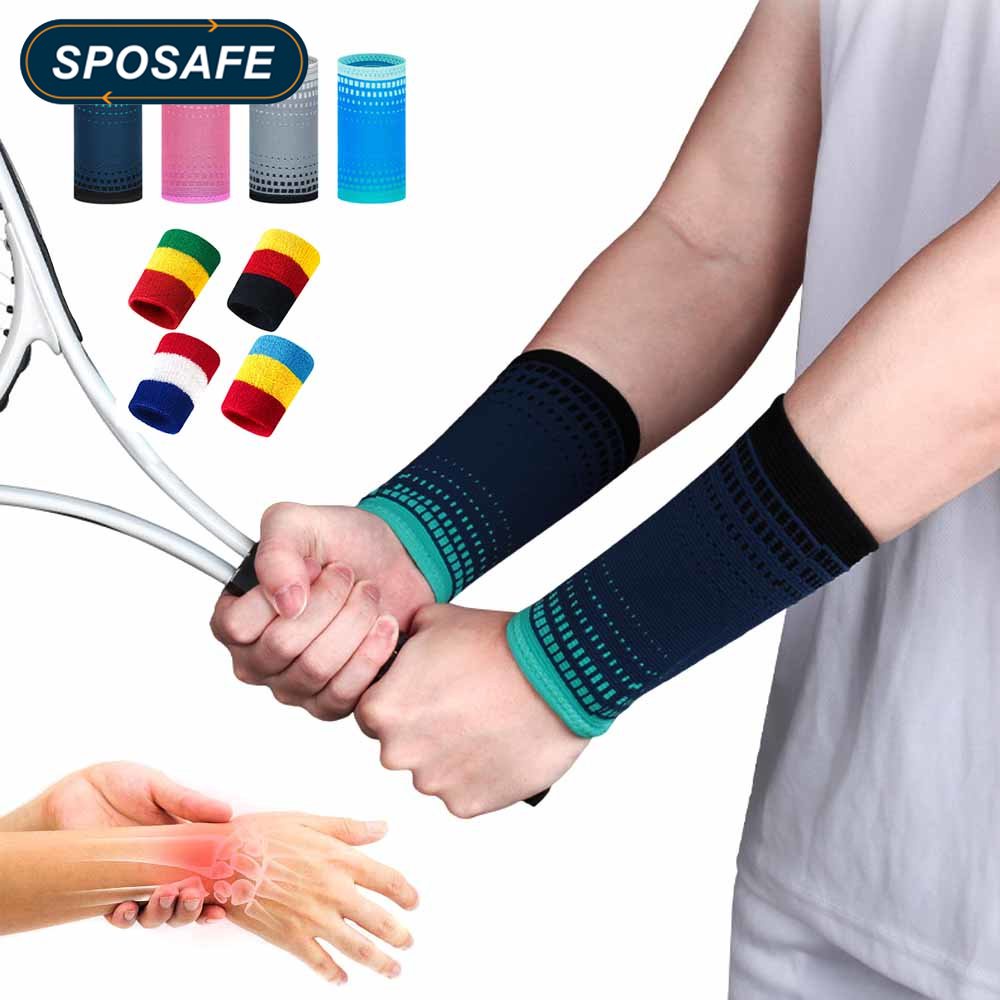 SPOSAFE 1 pair wrist Support wrist brace for Basketball Volleyball ...