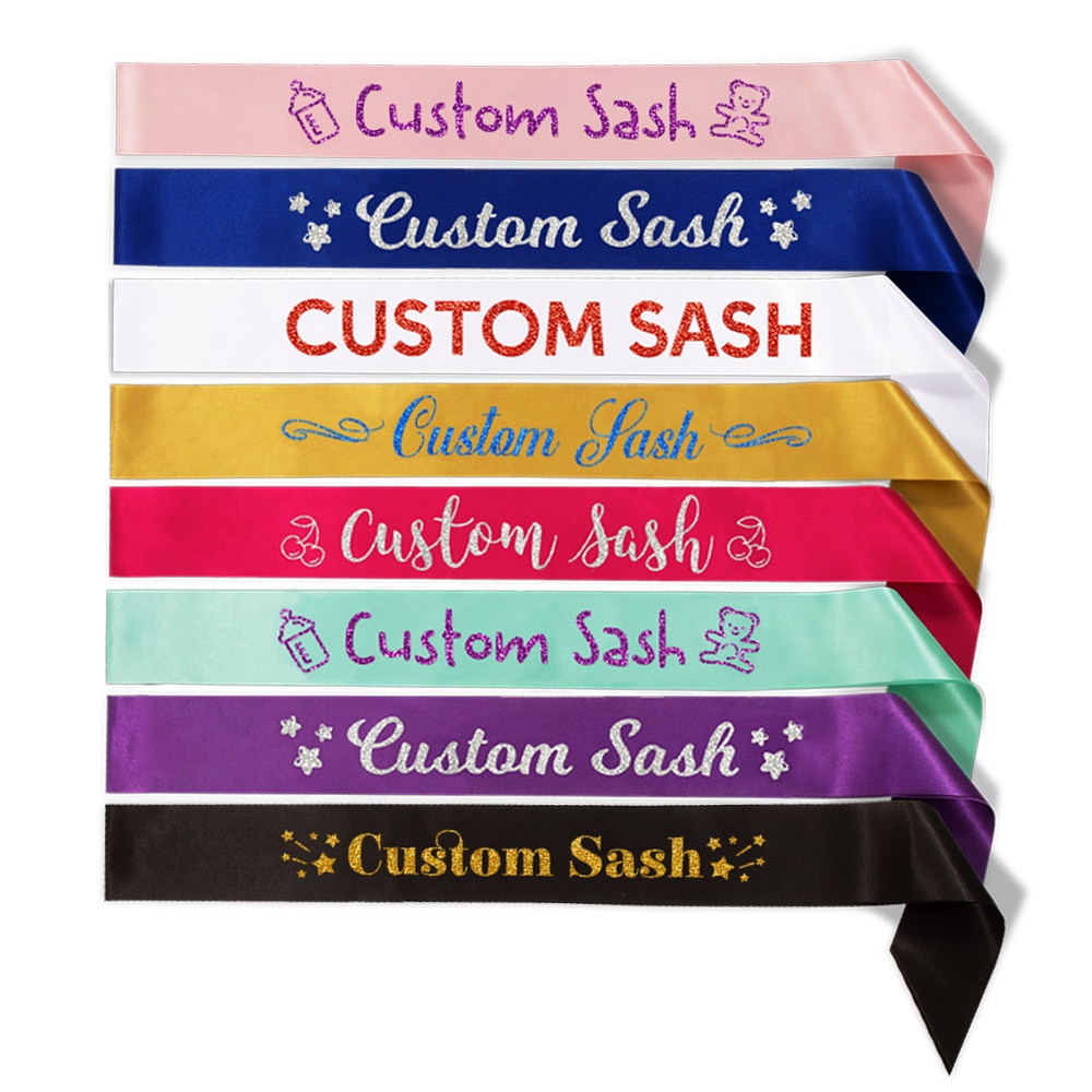 Personalized Custom any Text Party Sash for Birthday Bridal Shower ...