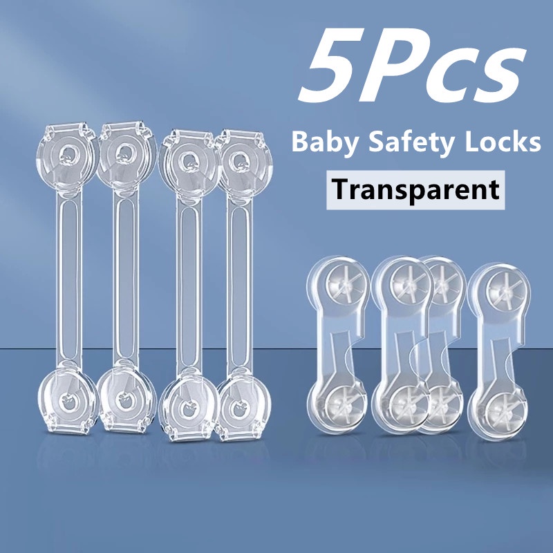 5Pcs Transparent Child Drawer Security Lock Kids Anti-opening Cabinet ...