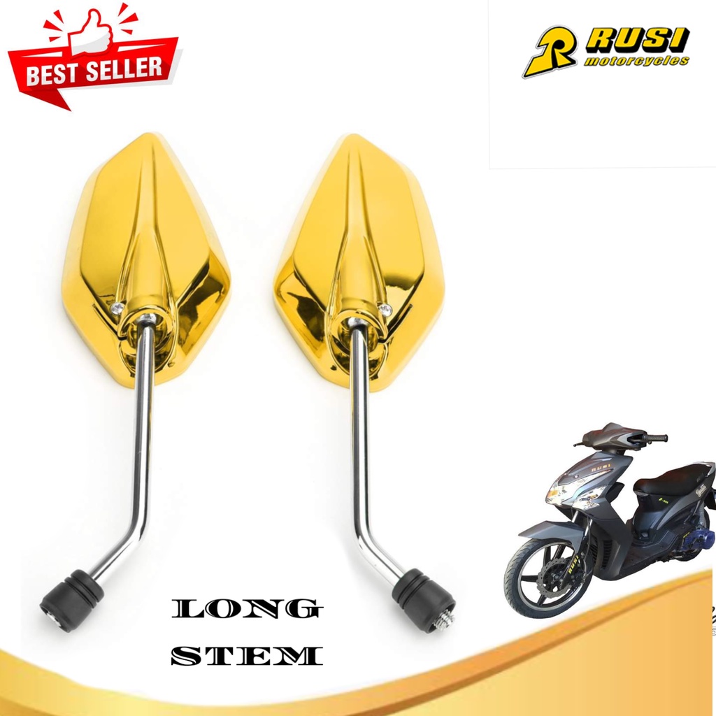 RUSI GALA 125 - MOTORCYCLE SIDE MIRROR |DAHON TYPE|LONG STEM| SILVER ...