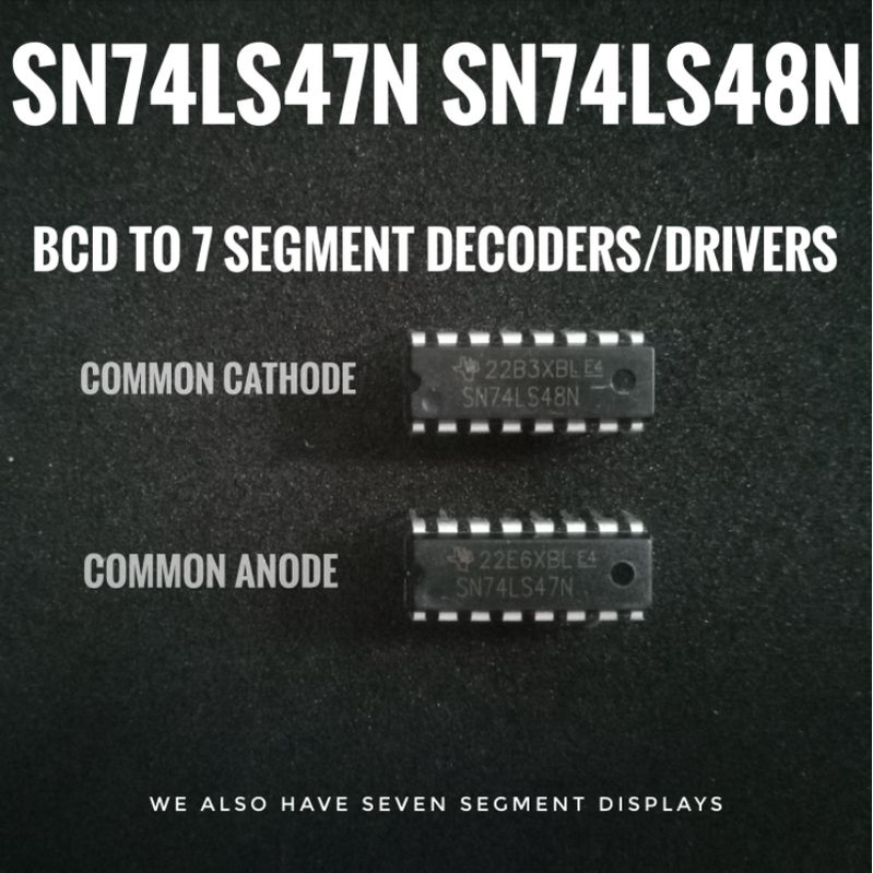 1pc SN74LS47N SN74LS48N 74LS47 74LS48 7447 7448 BCD to Seven Segment ...