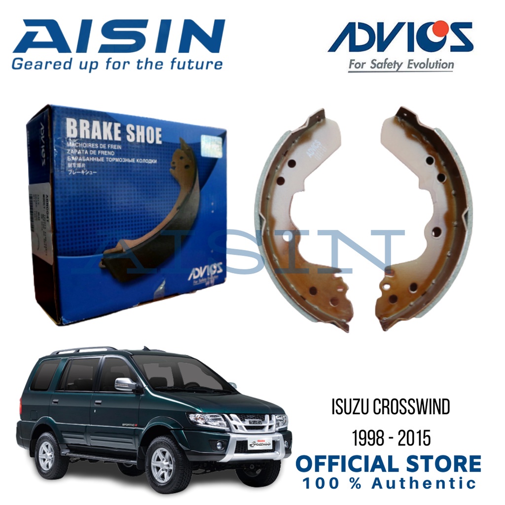 Aisin / Advics Brake Shoe Assembly For Isuzu Crosswind 1998 - 2015 ( Bs ...