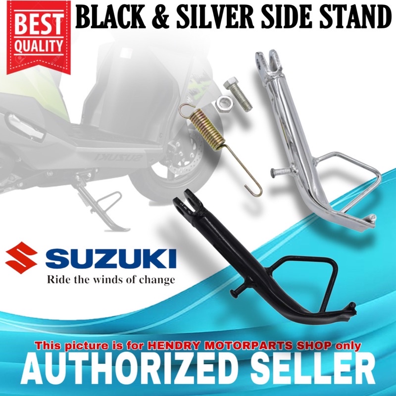CSL SIDE STAND LEVER FOR SUZUKI #16 #18 #20 MOTORCYCLE (SILVER & BLACK ...