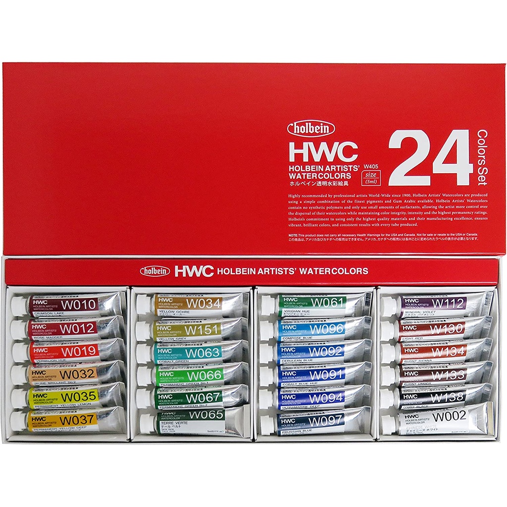 Direct from japan Holbein Transparent Watercolor Paint 24 Color Set ...