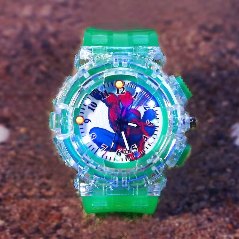Spiderman Watch LED Light Kid's Watch for Boys Girls Students Analog ...