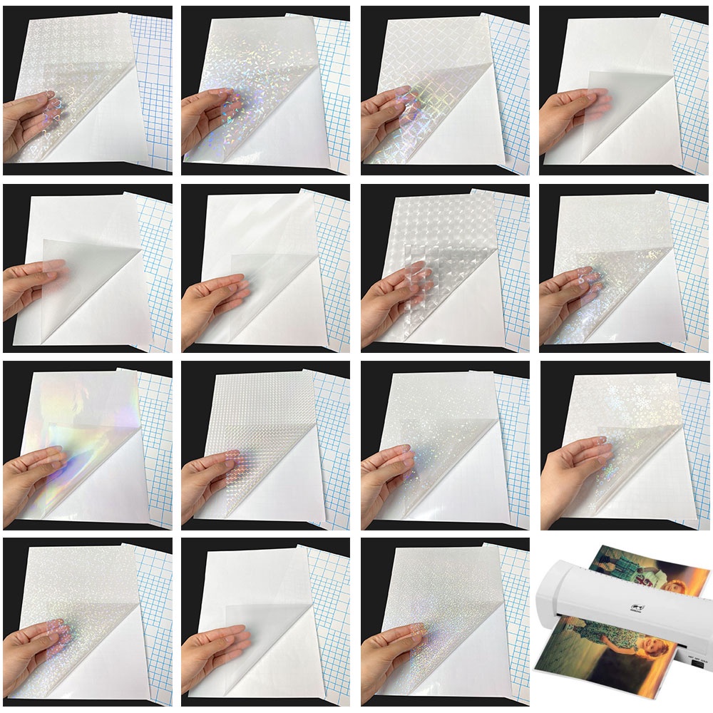 Cold Laminate Film A4 Size | 10 Sheets | Matte Glossy up to 13 Textures ...