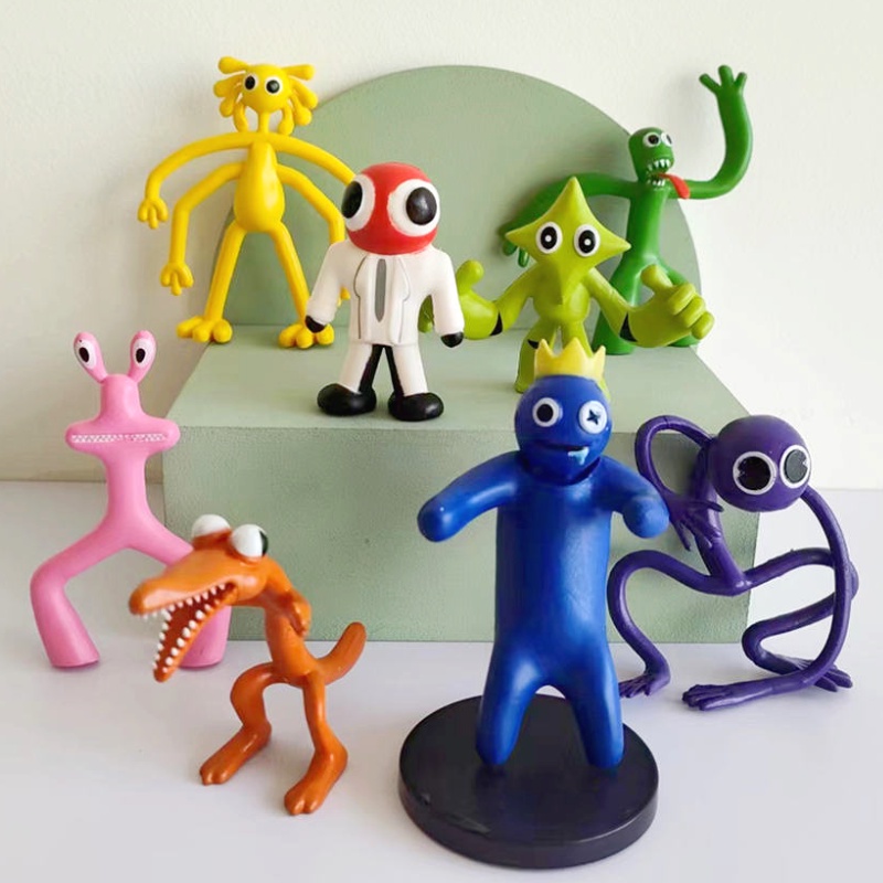 8pcs/set Anime Rainbow Friends Figure Cartoon PVC Doll Toy Desktop ...