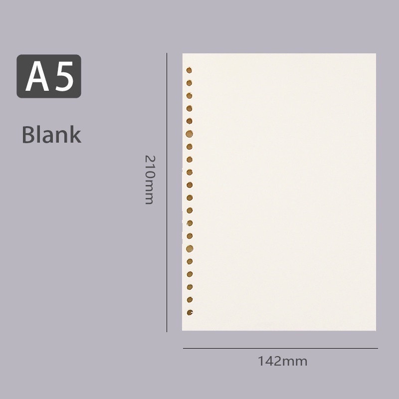 Notebook Refill Paper 50 Sheets A5/B5/A4 Size Loose-Leaf Spiral Binder Paper Binder Cover ...