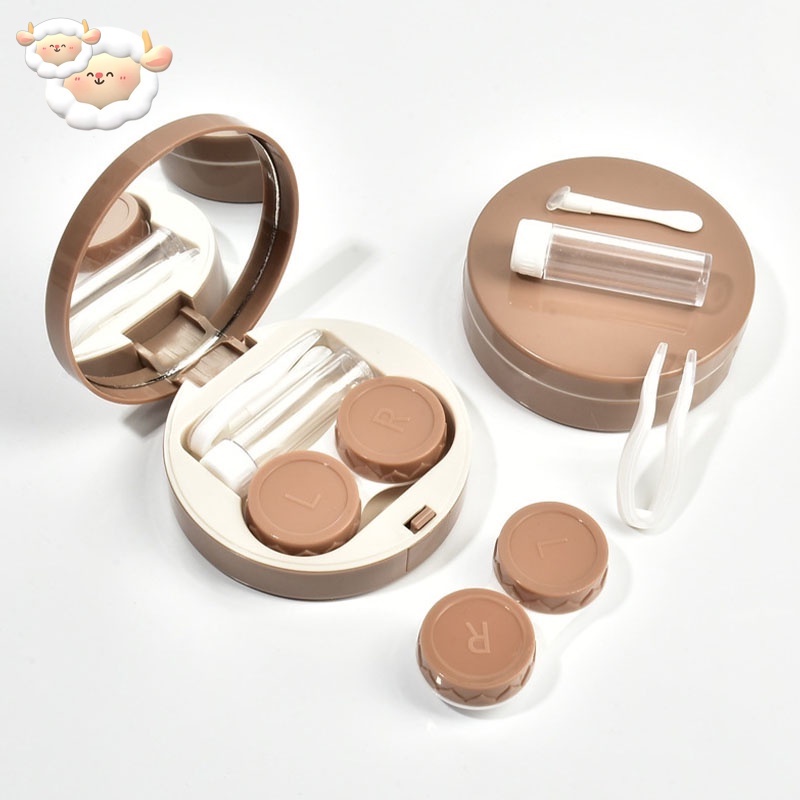 Round Simple Beautiful Pupil Care Box Contact Lens Storage Box H ...