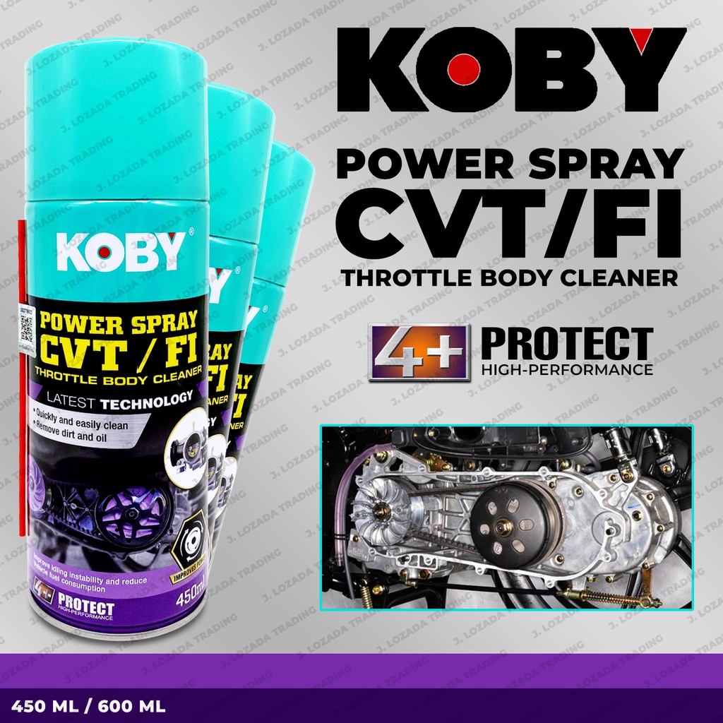 KOBY POWER SPRAY CVT/FI THROTTLE BODY CLEANER 450ML /600ML - CVT ...