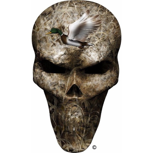 Mallard duck shadow grass skull golf cart go kart window vinyl graphic ...