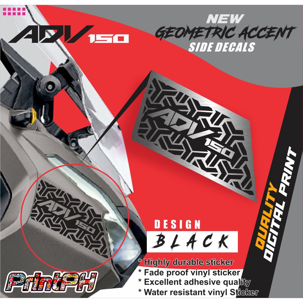 Adv 150 Giometric Accent Front Cover Decals Sticker | Shopee Philippines