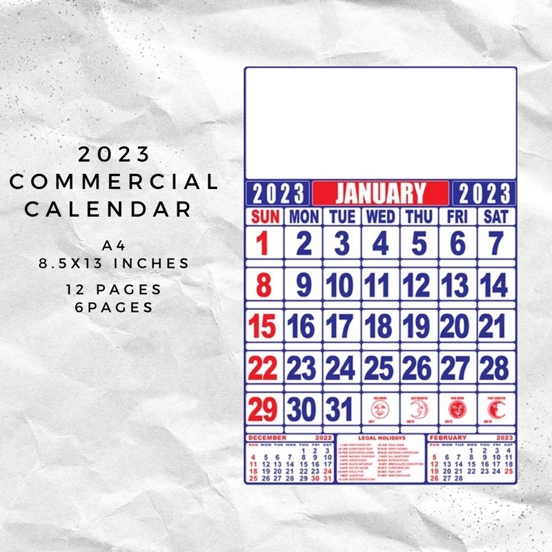 2024 COMMERCIAL CALENDAR | FREE LAYOUT | Shopee Philippines