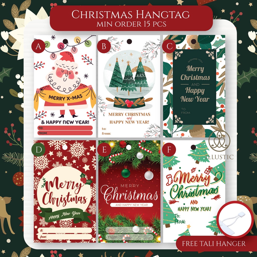 Christmas Hang Tag Hampers / christmas Hangtag / christmas Giftag ...