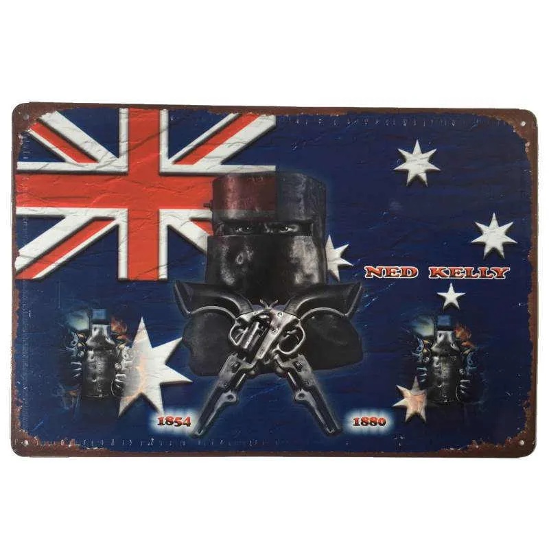 Ned Kelly Australian Flag Metal Sign | Shopee Philippines