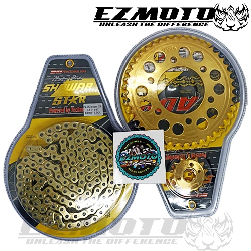 Showar CHAIN SET [Sniper 150, Raider R150/Fi, Smash, FZ] | Shopee ...